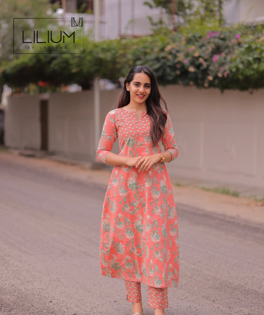 Botanic Blush A-Line Cotton Co-Ords Set – LiliumByShrivha